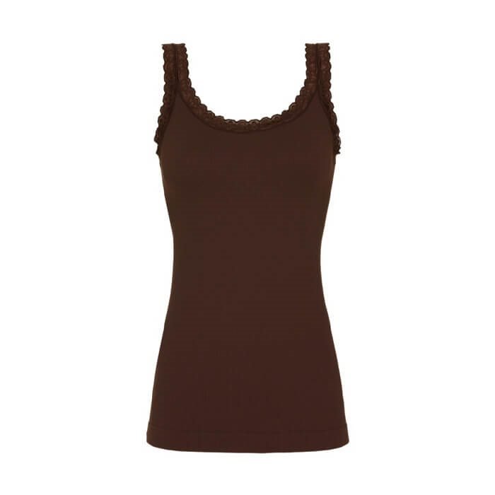 Frida rib top Tim & Simonsen, cioccolato bruun-bruun